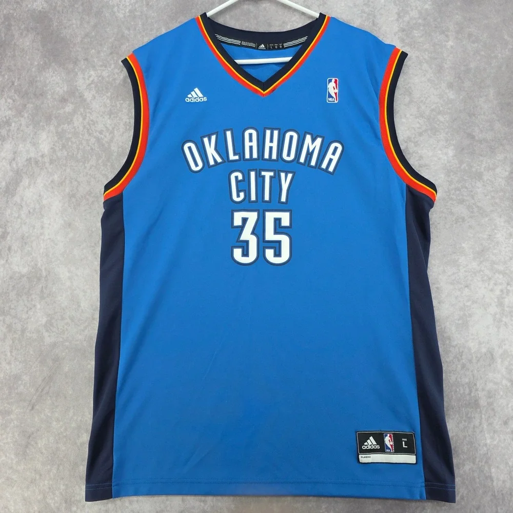 adidas | Shirts | Adidas Okc Oklahoma City Thunder Kevin Durant 35 Nba ...